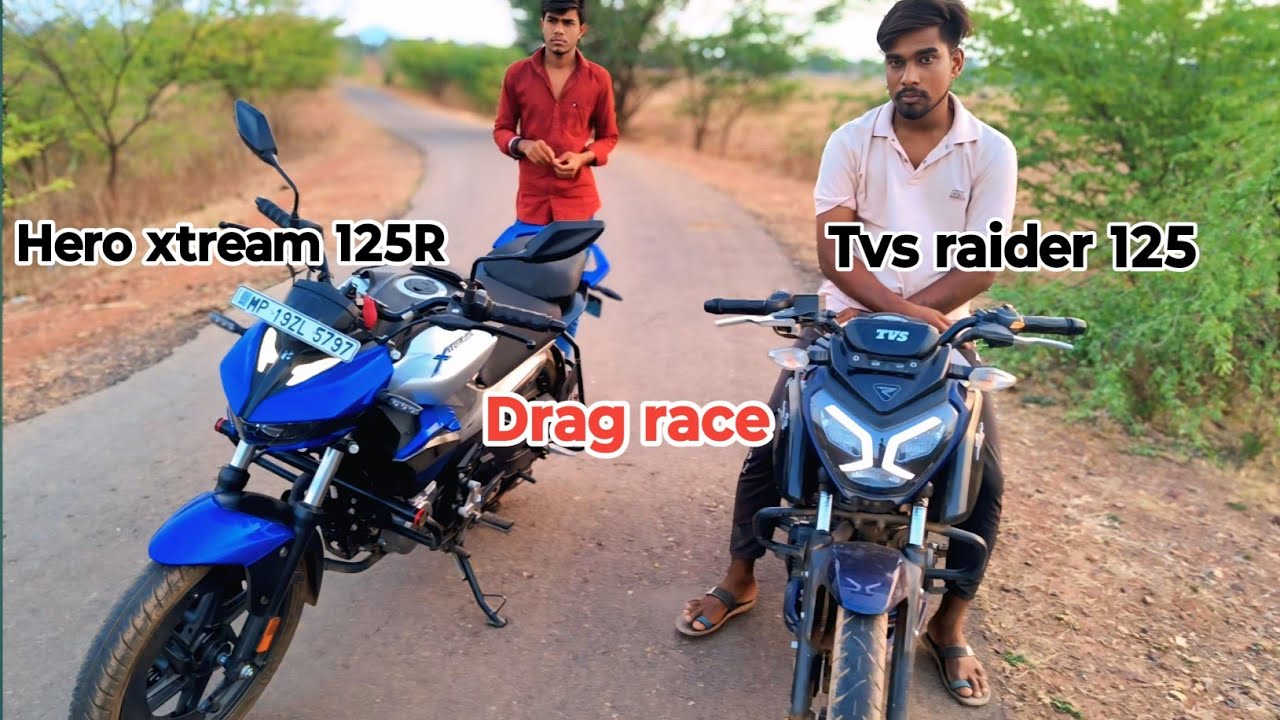 Hero xtream 125R v/s Tvs Raider Drag race ♥️जी जान लगा दी 👍race me ...