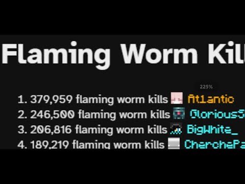 [Hypixel Skyblock] Player Ranked Third Flaming Worm Kills is Macro ...