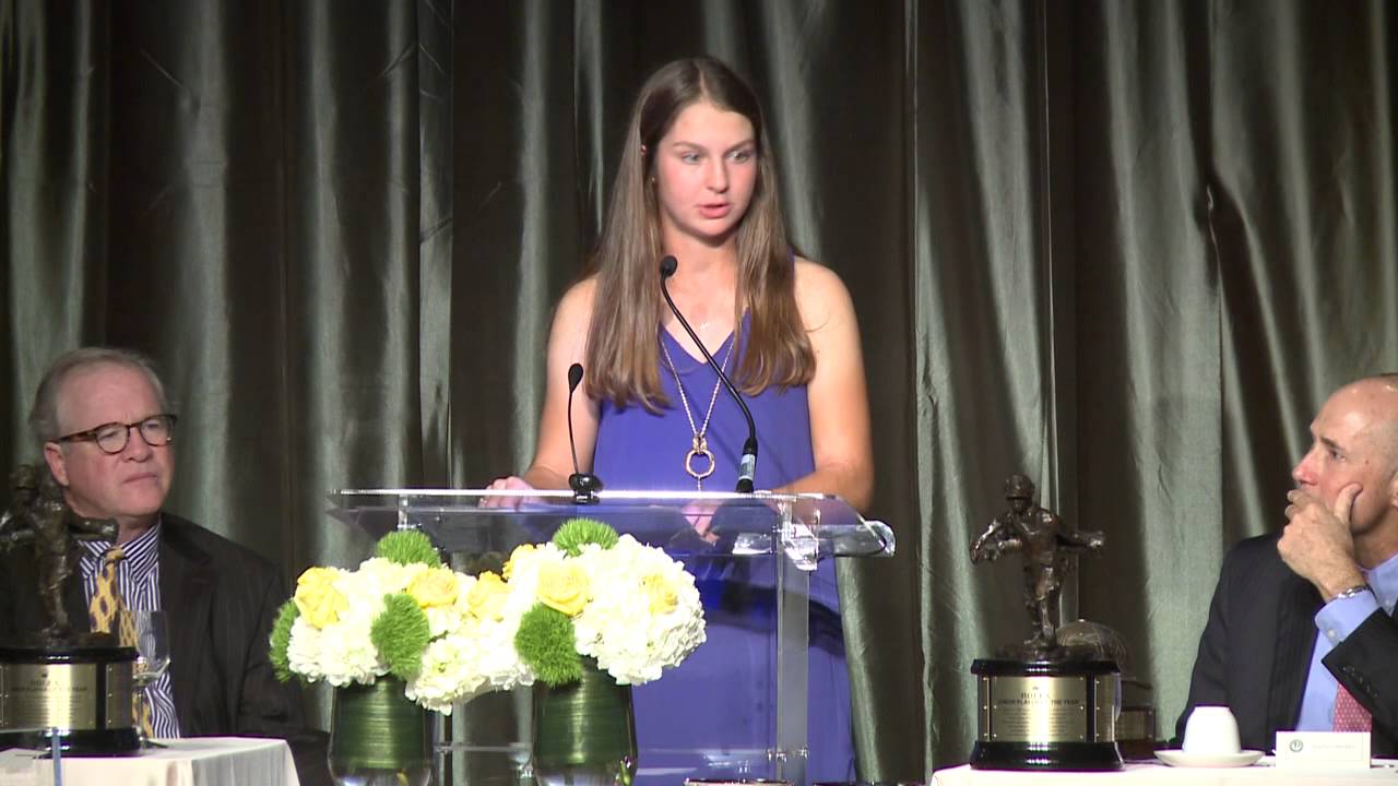 Jerry Cole Sportsmanship Award winner Emily Sumner speech - YouTube