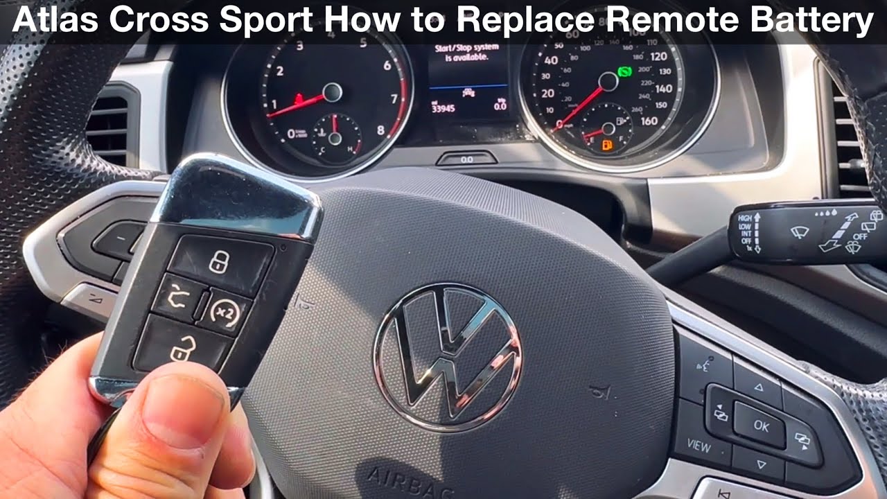 Volkswagen Atlas Cross Sport How to Replace Remote Battery - YouTube