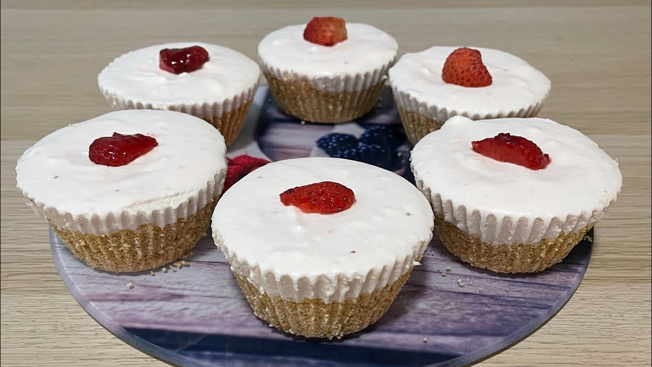 No Bake Mini Strawberry Cheesecake/ Easy Cheesecake Recipe/ No Bake ...