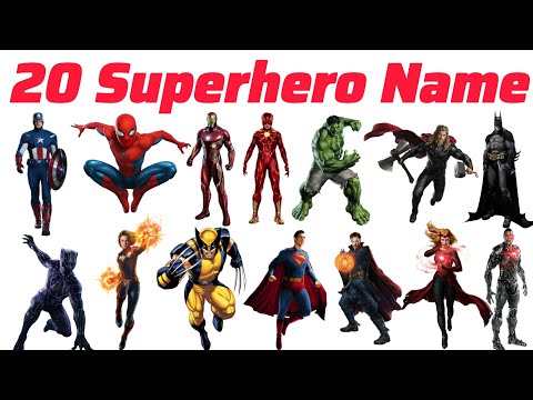 सुपरहीरो के नाम Superhero names for kids English Hindi Pre kids Learning | Fun Learning | SuperHero