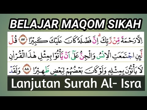 Maqom Sikkah Surah Al Isra mudah di pelajari - YouTube