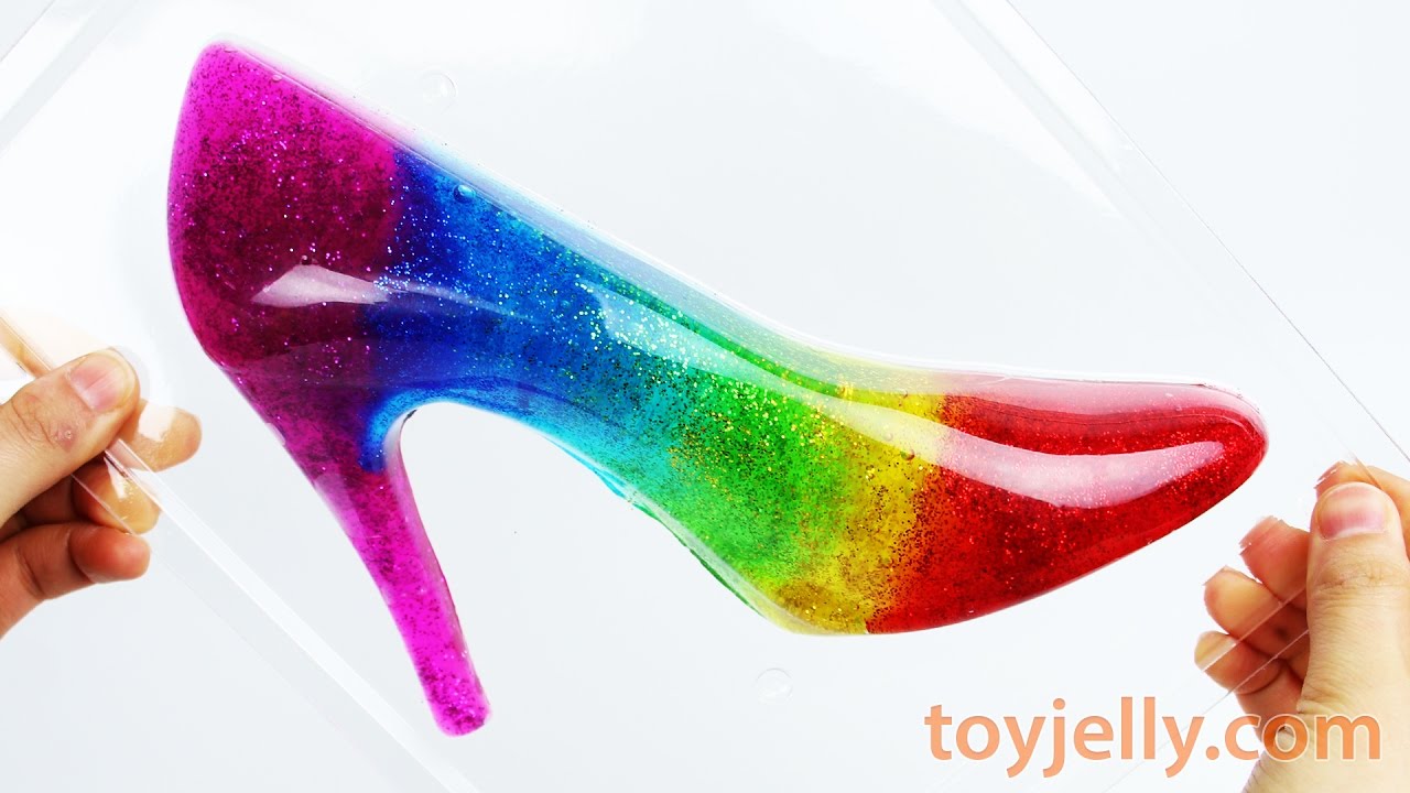 DIY Colors Glitter Slime Jelly Clay High Heels Peppa Pig Kinetic Sand ...