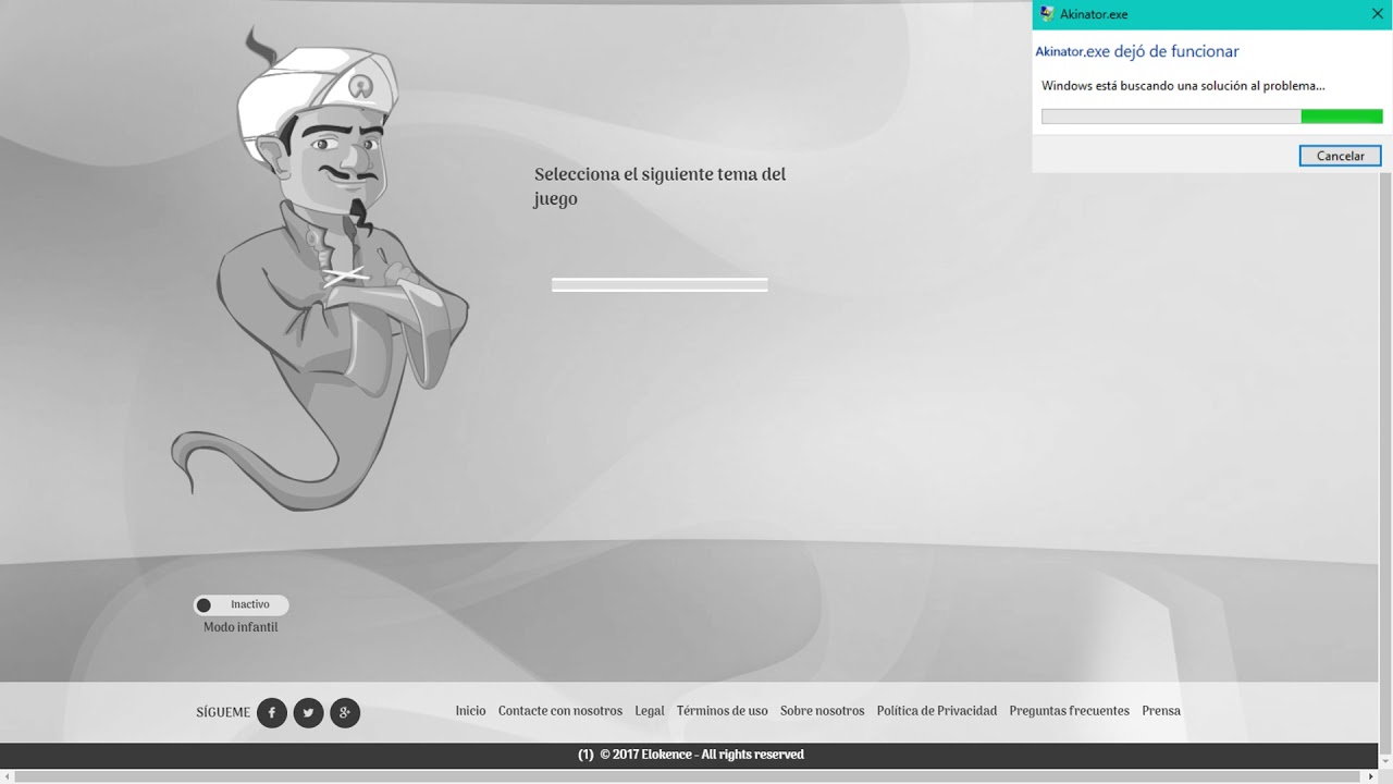 Akinator.exe ha dejado de funcionar - YouTube