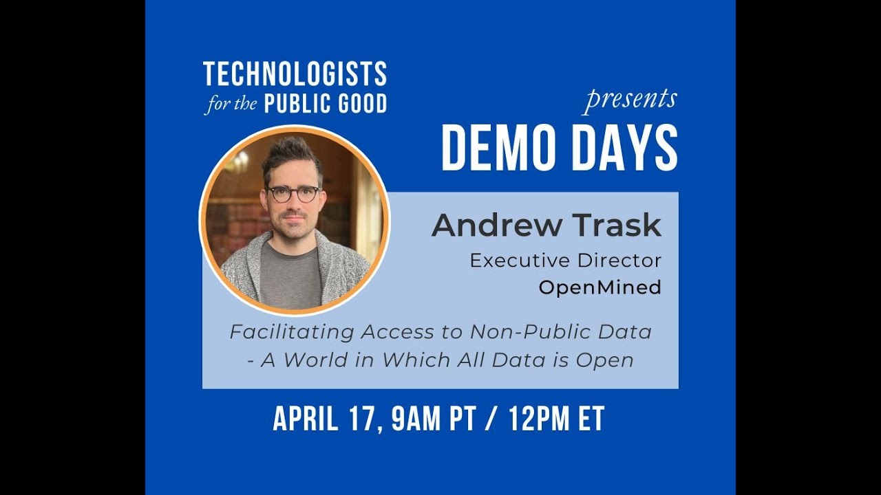 TPG Demo Day with Andrew Trask | Facilitating Access to Non-Public Data - YouTube