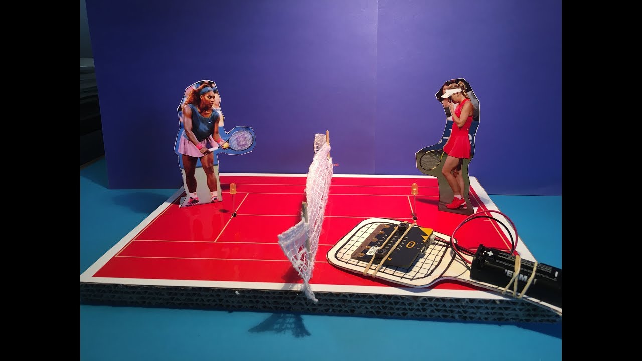 Micro:bit tennis game - YouTube