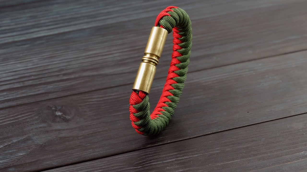 Shell Casing Clasp Paracord Bracelet - YouTube