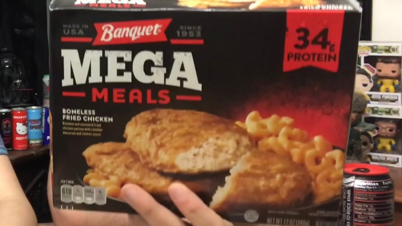 Banquet Mega Meal Boneless Fried Chicken Frozen Dinner Review and ...