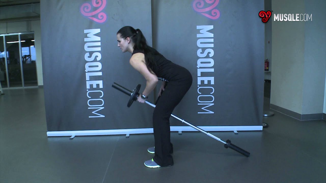 Bent Over One-Arm Long Bar Row - YouTube
