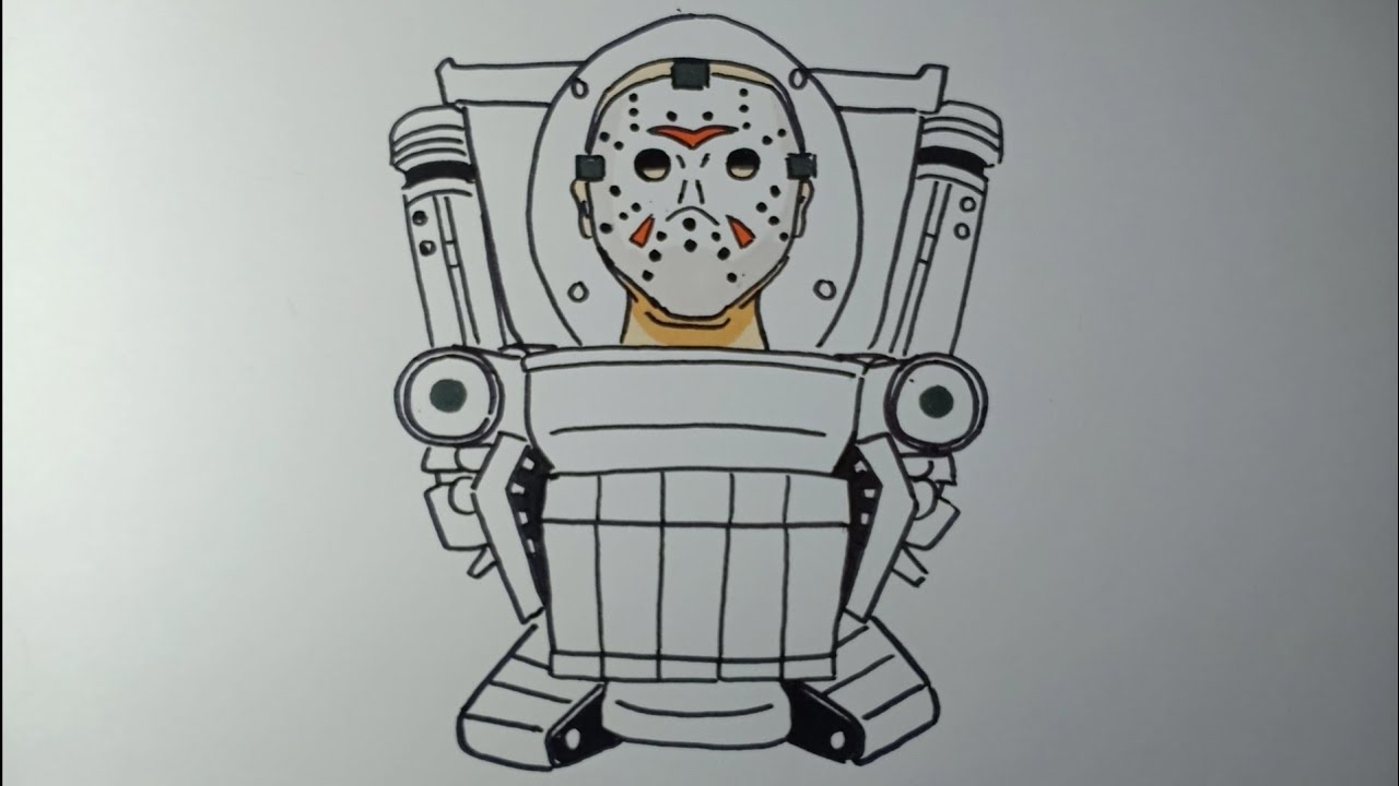 How To Draw skibidi Jason Mask In Skibidi Toilet Multiverse - YouTube