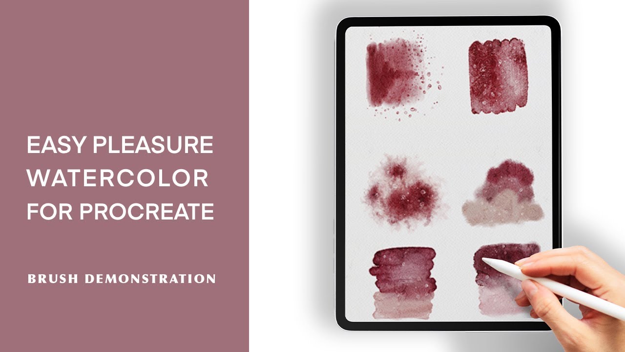 Realistic Watercolor for Procreate | Procreate Brushes Demonstration ...