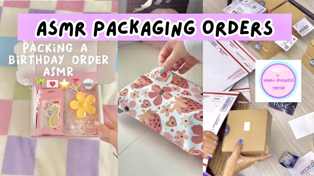 Asmr Packaging Orders!🤍Part:58 | Smallbusiness.tiktoks #smallbusiness # ...