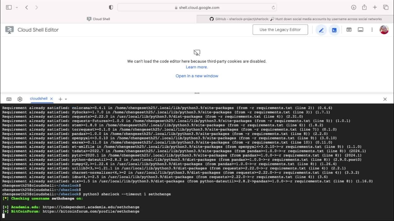 How to use the Sherlock tool to hunt down social media accounts - YouTube