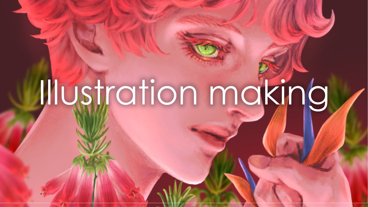 【オリジナル】Erica regia【厚塗りイラストメイキング】 - YouTube