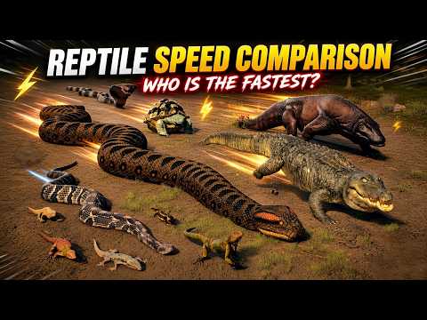 Reptiles Speed comparison | Fastest Reptiles ever ! | 3d Speed 4K comparison