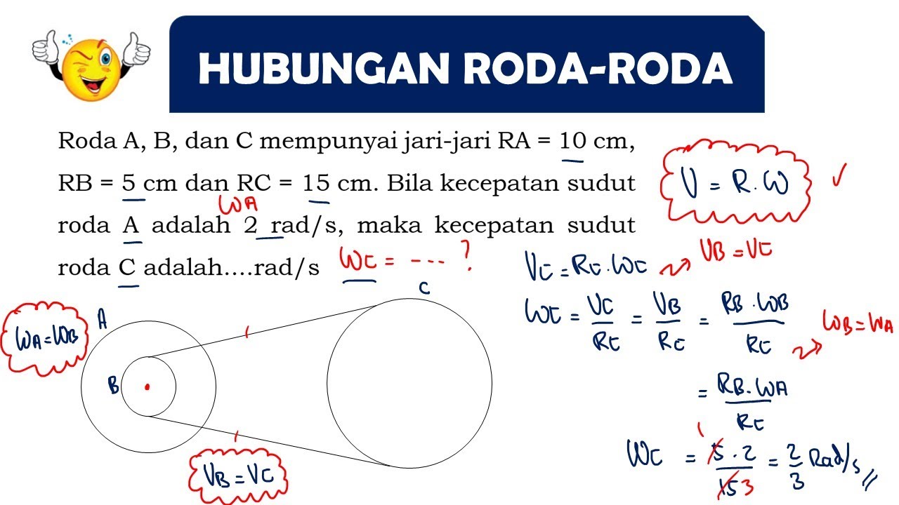 HUBUNGAN RODA RODA GERAK MELINGKAR FISIKA SMA KELAS 10 - YouTube