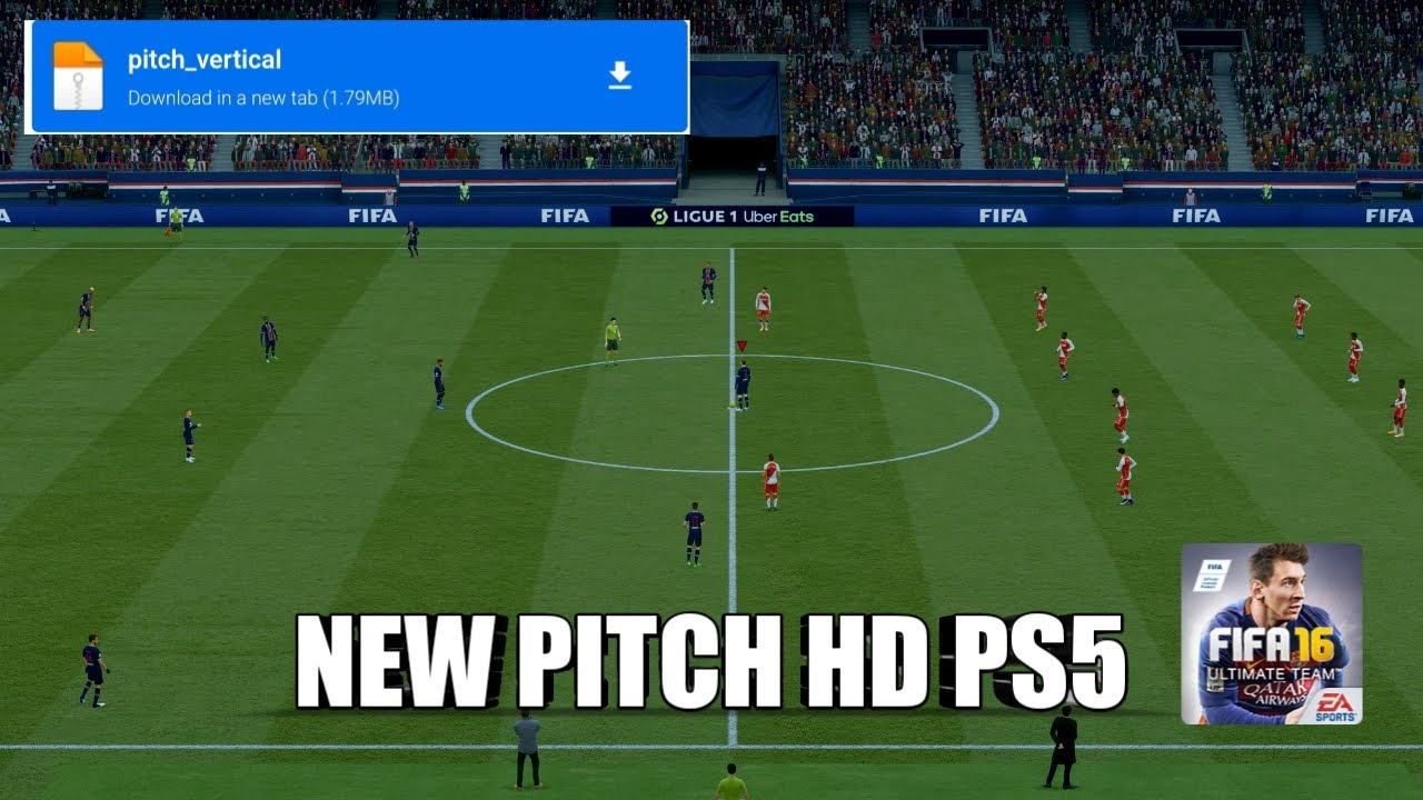 New Pitch Vertical HD Fifa 16 Mobile No Bug | Fifa 16 Mobile Offline ...