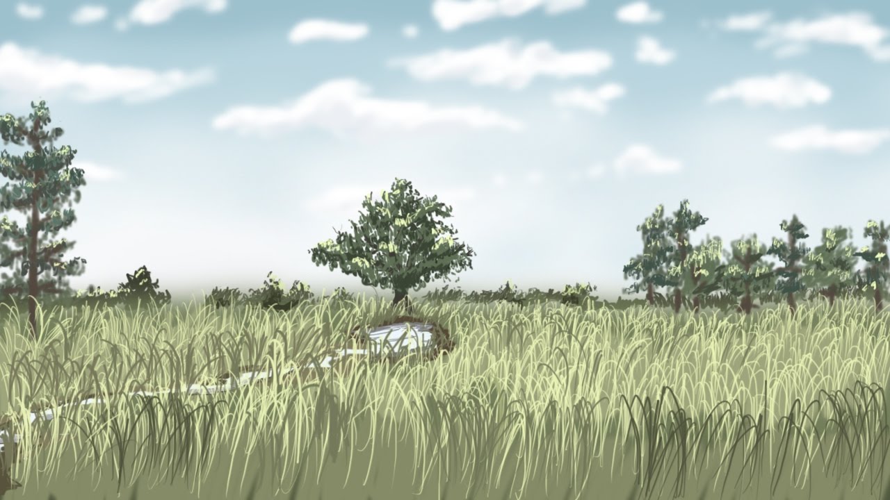 Speed Paint : Wild Little Field Digital Painting - YouTube