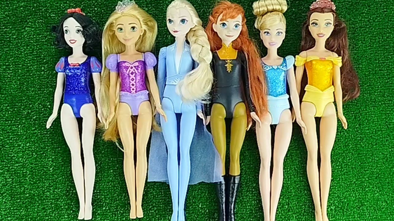 ASMR Unboxing Mattel Disney Princess Spin & Reveal Surprise Dolls ...