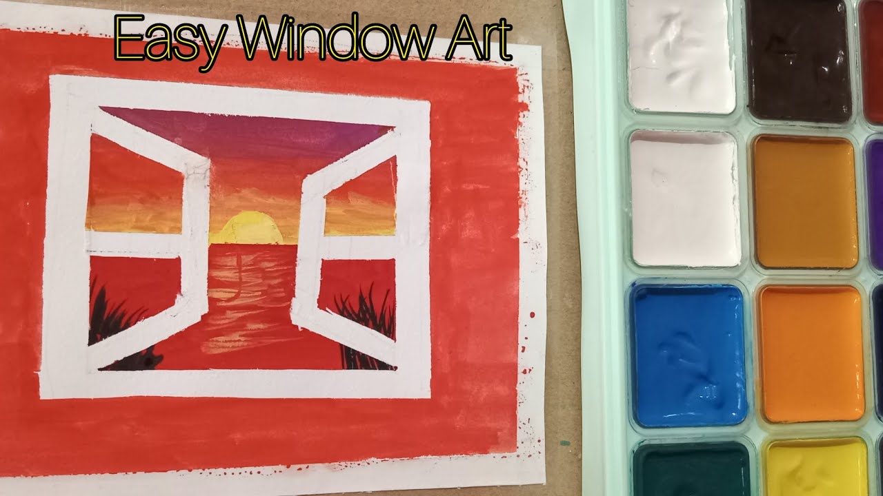 How to drow window scenery very easy #art #viral #himijellygouache ...