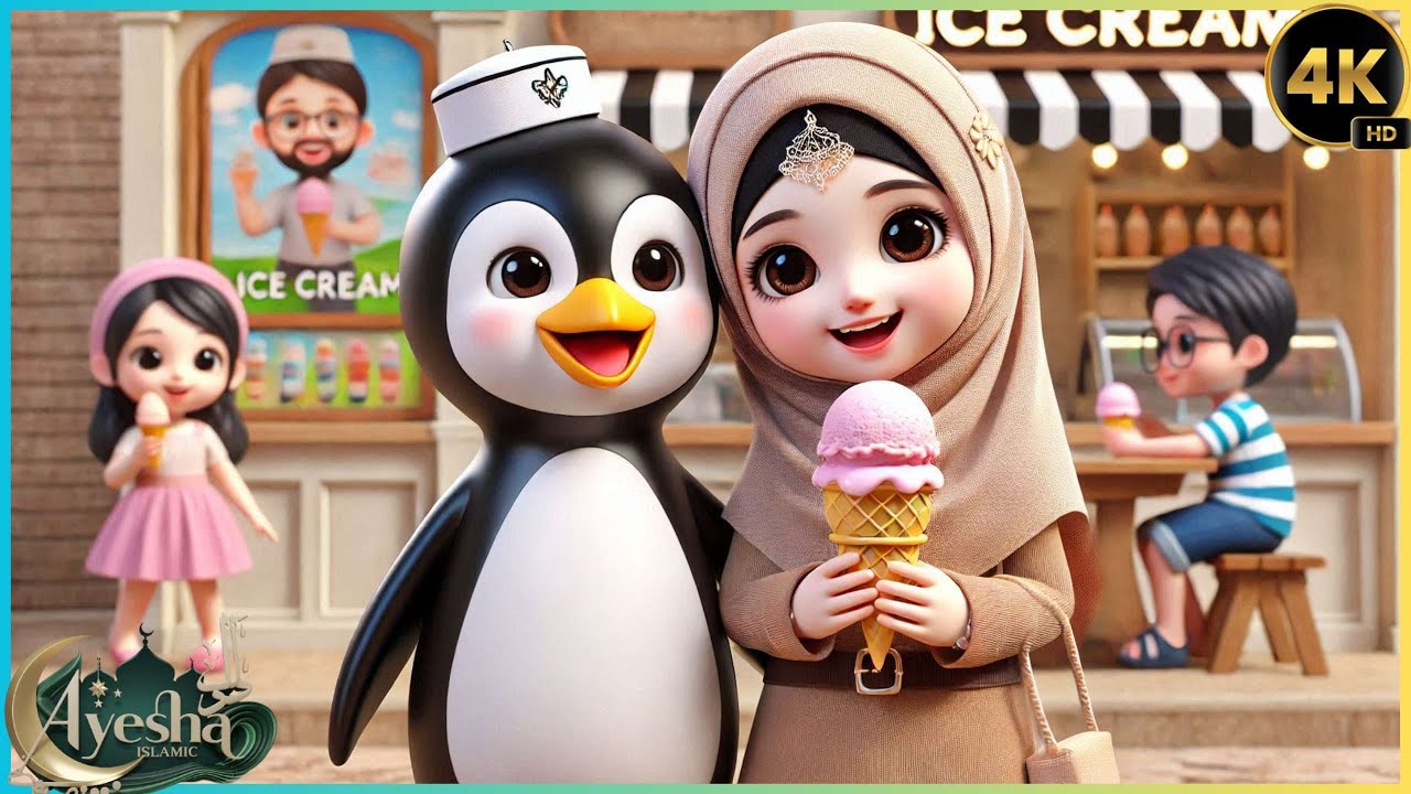 New Muslim Penguin's Ice Cream Song 🍦🐧 | Fun Kids Song About Sharing ...