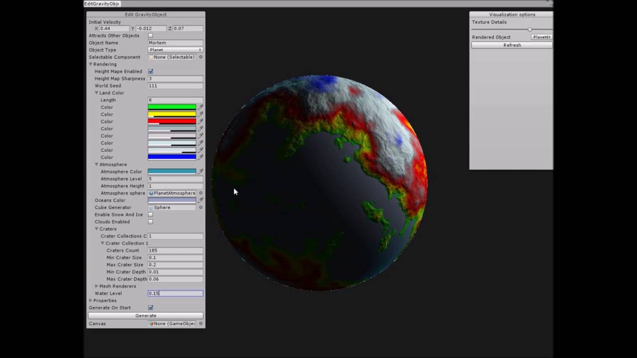 Planets Editor in Unity #brutalspaceproject - YouTube