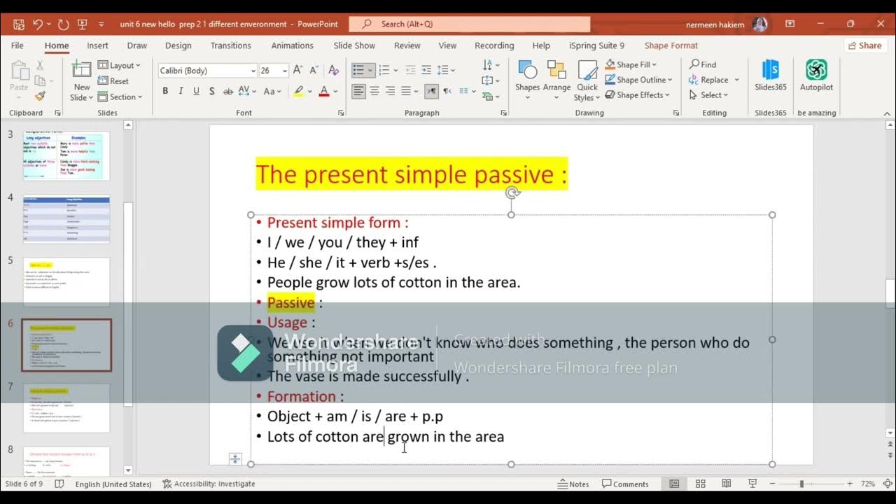 unit 6/ prep2/ Different environments / (as adjective as / present ...