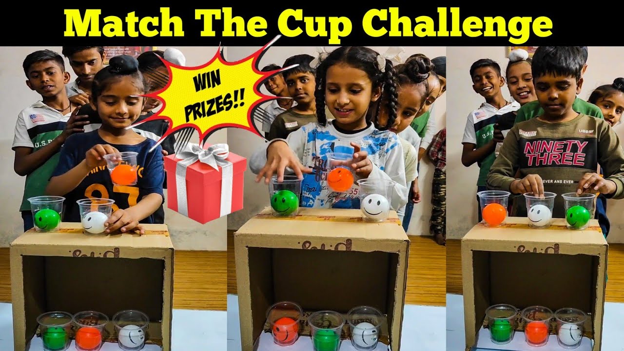 Match The Colour Challenge | Match the Upper Color Cup with Lower ...