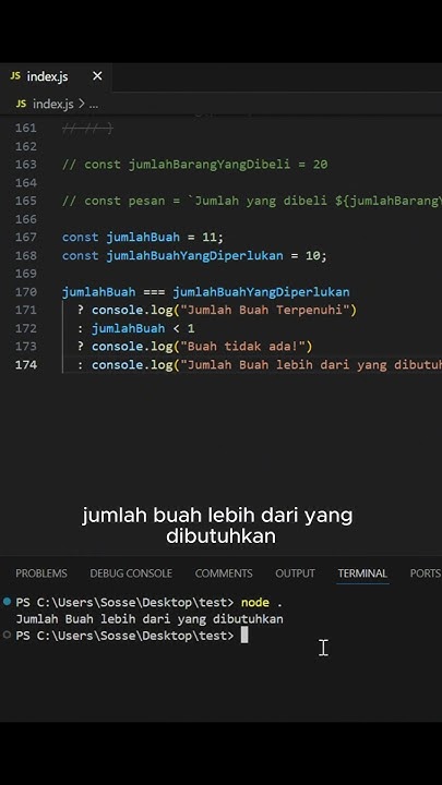Javasctipt Dasar: Ternary Operator (Part 4) #edukasi #coding #javascript - YouTube