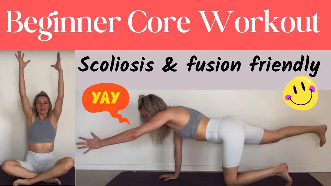 Beginner CORE WORKOUT Scoliosis Friendly- 10 mins yoga style! - YouTube