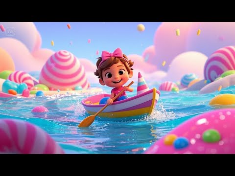 Row Row Through the Candy Sea | Sweet Adventure Nursery Rhyme ...