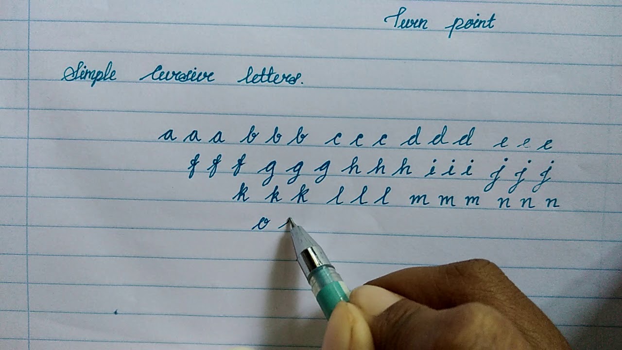 How to write the small(simpal) cursive letters? - YouTube