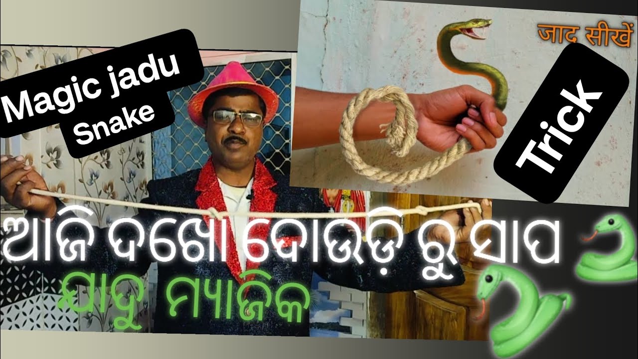 ଦୋଉଡି ରୁ ସାପ 🐍😮କେମିତି ହେଲା 😮|| magic tricks || jadu tricks || Magic ...