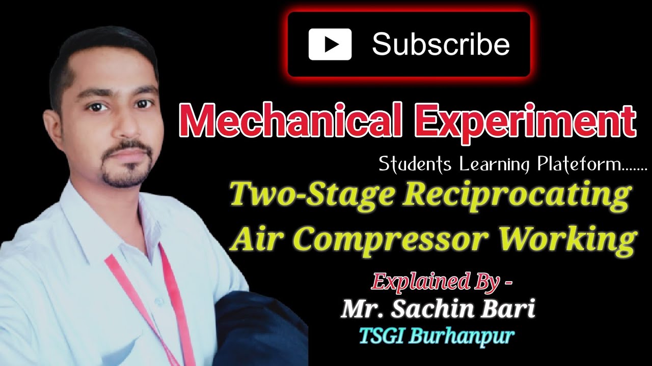Two-Stage Reciprocating Air Compressor Working & It's component.. - YouTube