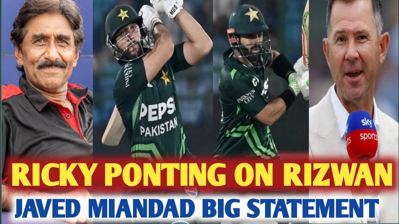 Javed Miandad highly praised M Rizwan 122* & S Agha 134 | Ricky Ponting ...