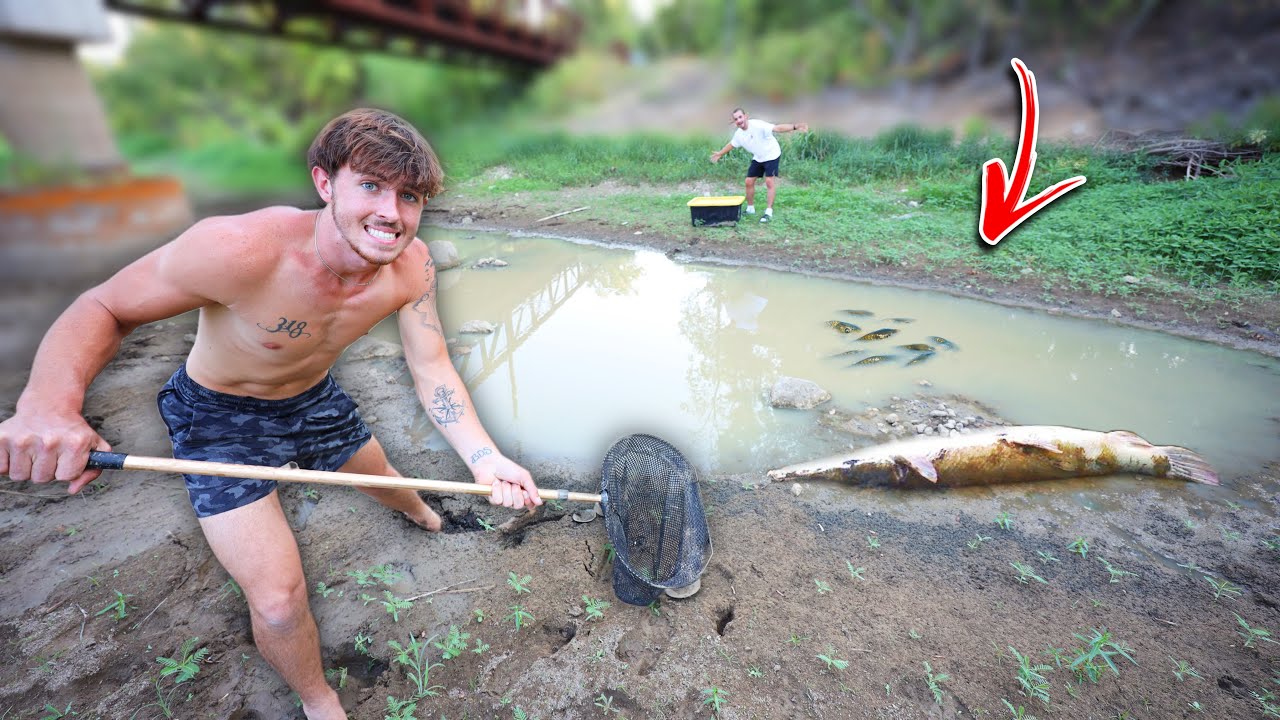 Saving my DREAM FISH in DRIED UP RIVER! (Rescue Mission) - YouTube