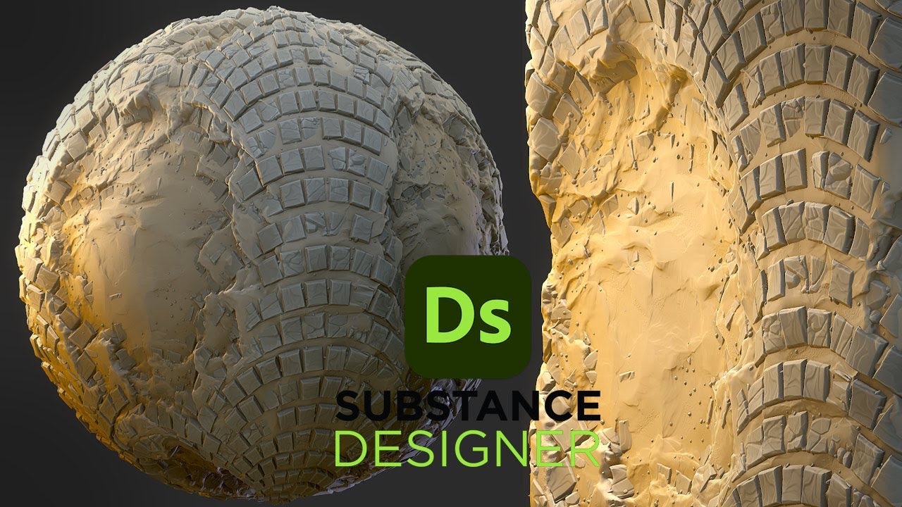 Stylized Damaged Stone Pavers - Substance 3D Designer - YouTube