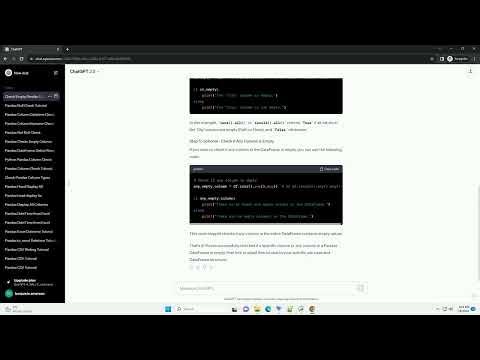 python pandas check if column is empty - YouTube