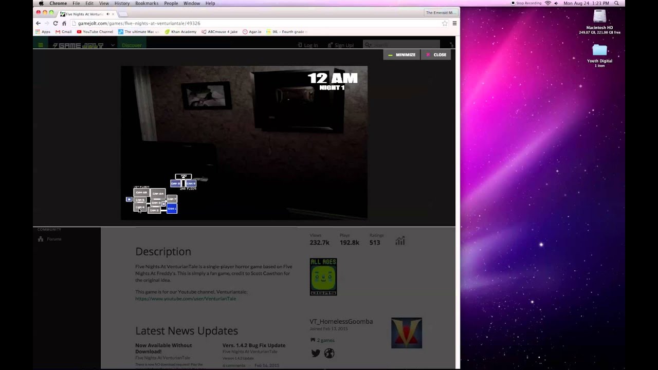FIVE NIGHTS AT VENTURIANTALE!!! EP1(isaac frye's custom video game ...