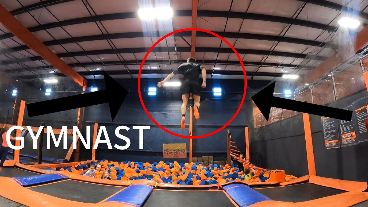 ELITE GYMNAST VS TRAMPOLINE PARK **TRIPLE Front FLIP** - YouTube