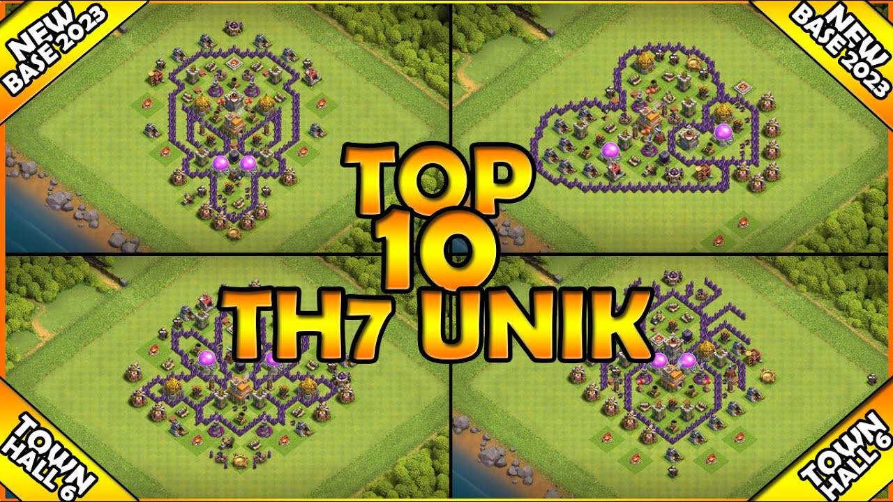 [TOP 10] TH7 UNIK DENGAN BERBAGAI DESAIN 2023 - Clash Of Clans - YouTube