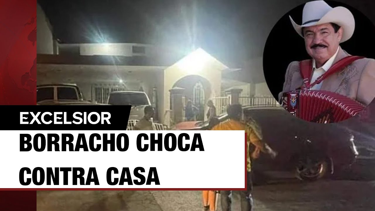 Mala copa choca y destruye autos de famoso cantante en Cadereyta - YouTube