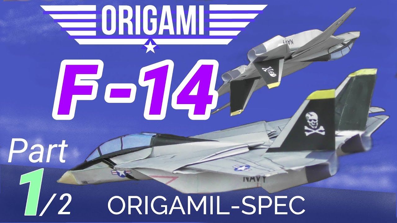 Origami Fighter Jet F-14 Tomcat tutorial, English version (Part 1 ...
