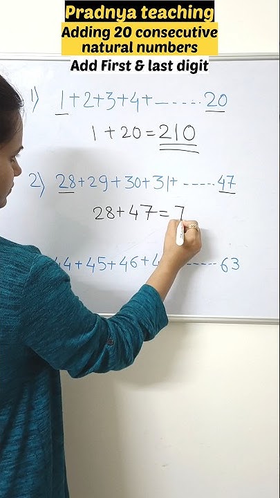 How to add 20 consecutive natural numbers quickly #shorts #math #tricks #trending #shortsfeed ...