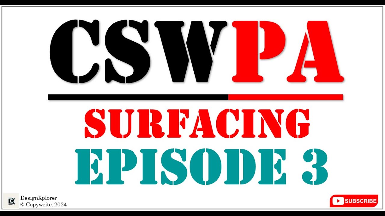 Solidworks Advanced Surfacing CSWPA SU episode 3 - YouTube