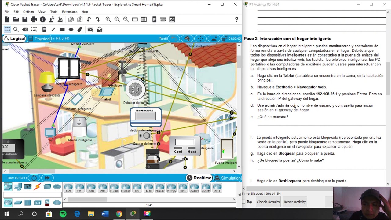 4.1.1.6 Packet Tracer - Explore the Smart Home - YouTube
