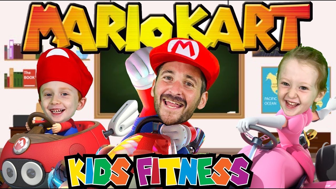 Kids Workout! MARIO KART SCHOOL! The BEST & AMAZING Fitness & P.E. Adventure! - YouTube
