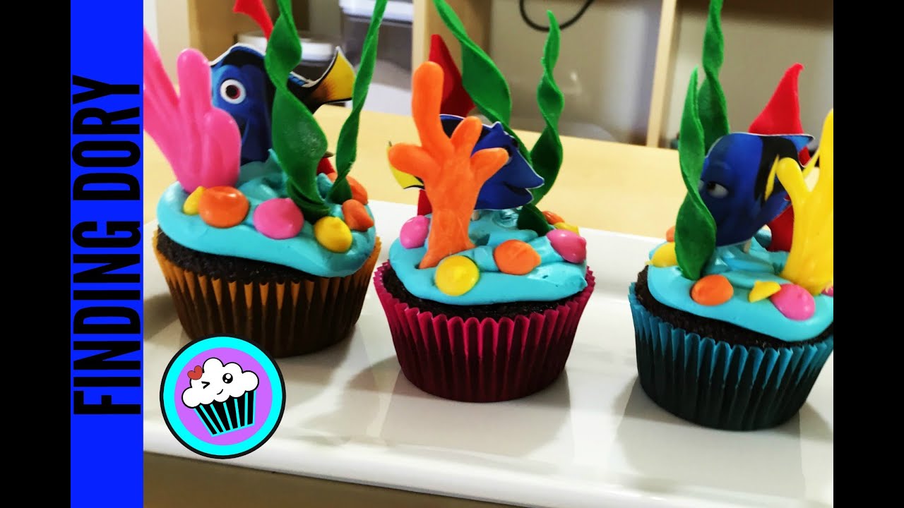 How to make Finding Dory Cupcakes | Pinch of Luck - YouTube