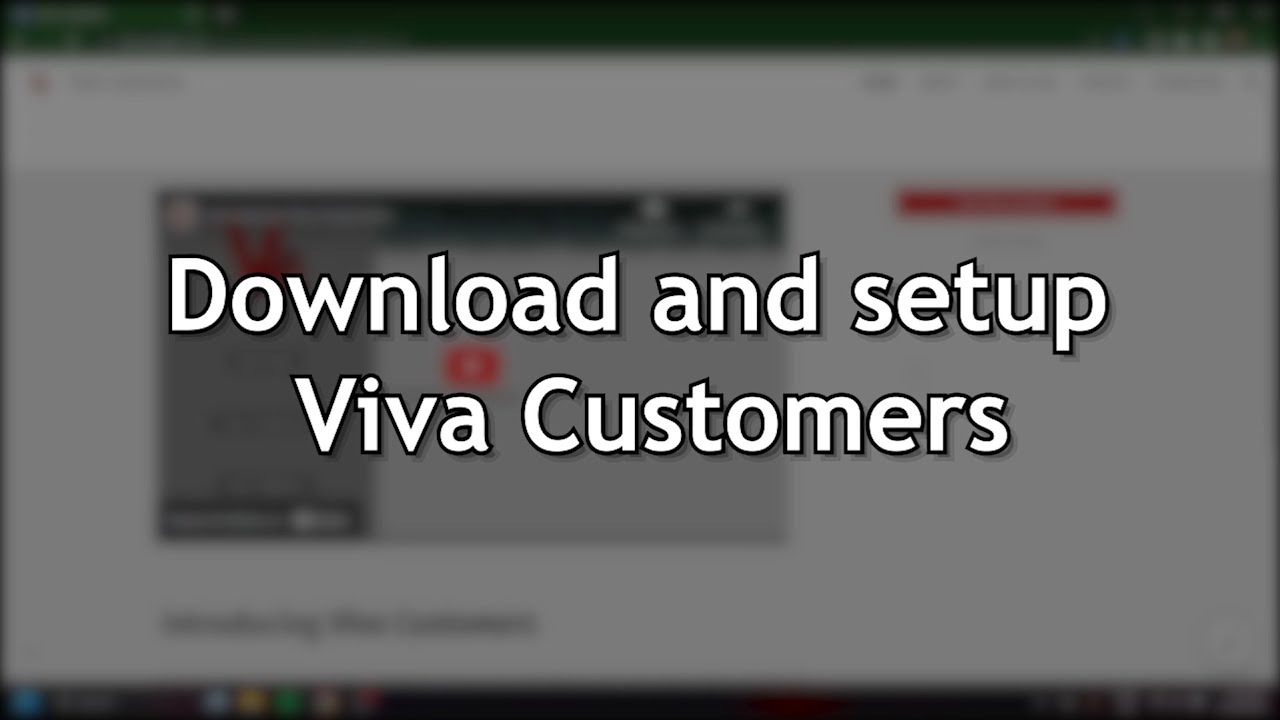 How to download and setup Viva Customers - YouTube